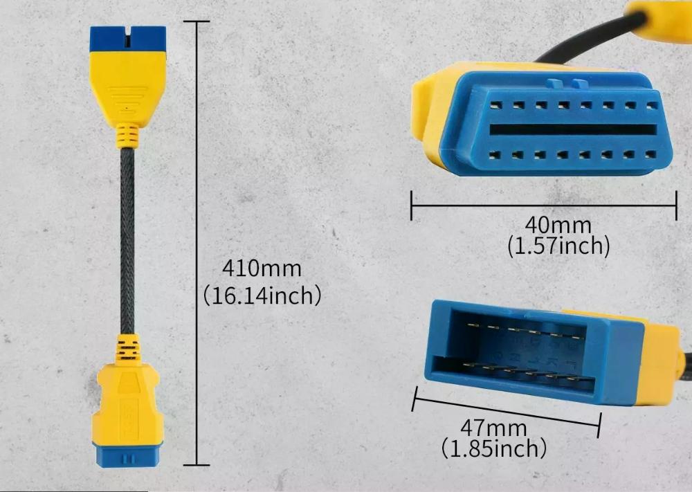 Cable Autool De Extensión Obd2 41 Cm - Imporchile