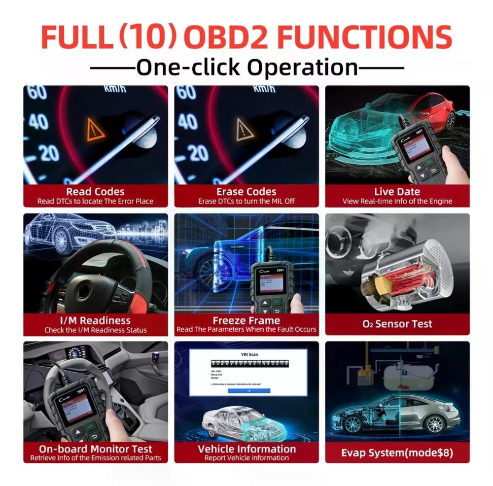 Escaner Automotriz Launch Creader 3001 Obd2 Scanner Multimar - Imporchile