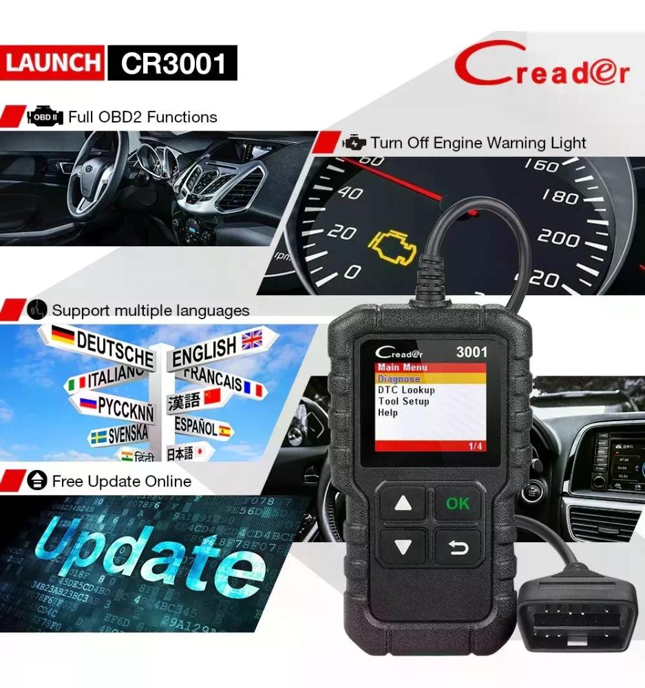 Escaner Automotriz Launch Creader 3001 Obd2 Scanner Multimar - Imporchile