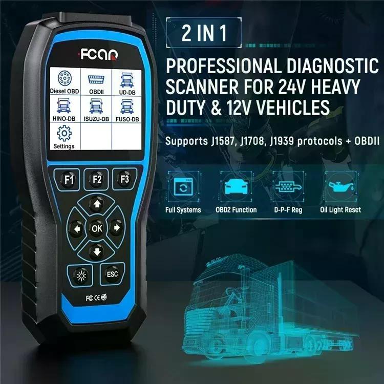 Escáner Camión Pesado Fcar F506 Pro Scanner 24v Y 12v Dpf - Imporchile