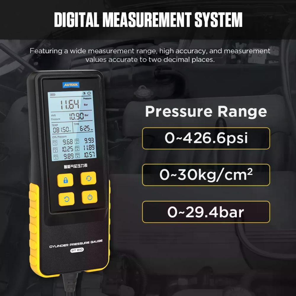 Medidor Presión De Cilindro Motor Autool Pt610 Temperatura - Imporchile