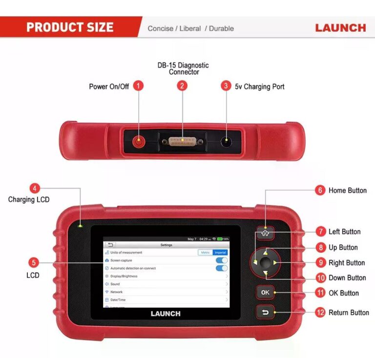 Scanner Automotriz Launch Crp 123x V.2 Profesional Abs Srs - Imporchile